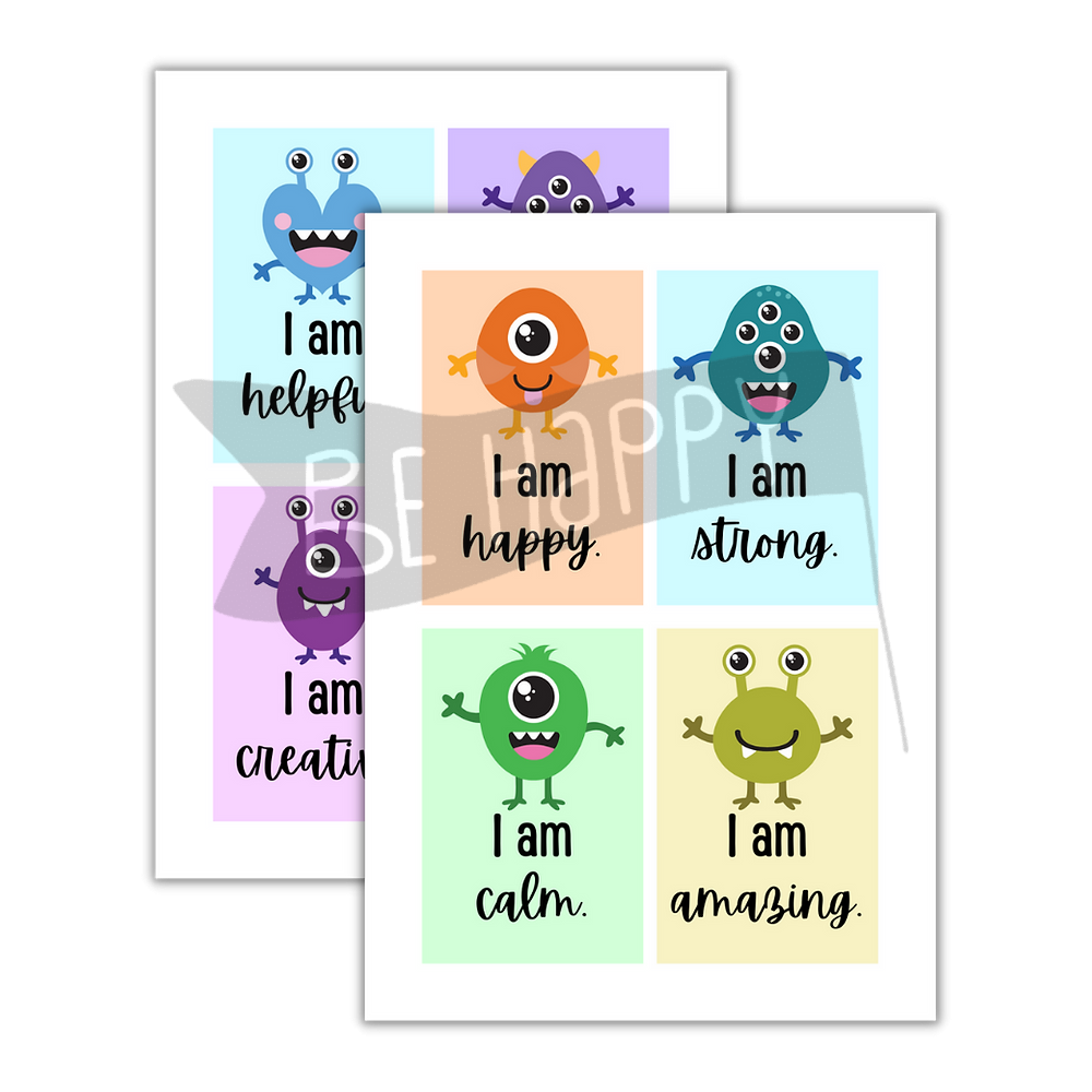 Monster Affirmations - Be Happy Resources