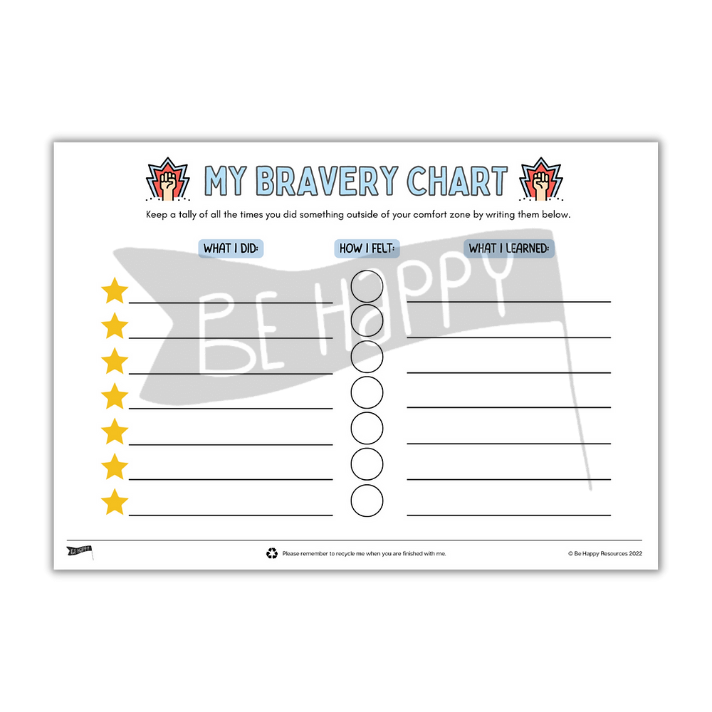 My Bravery Chart - Be Happy Resources