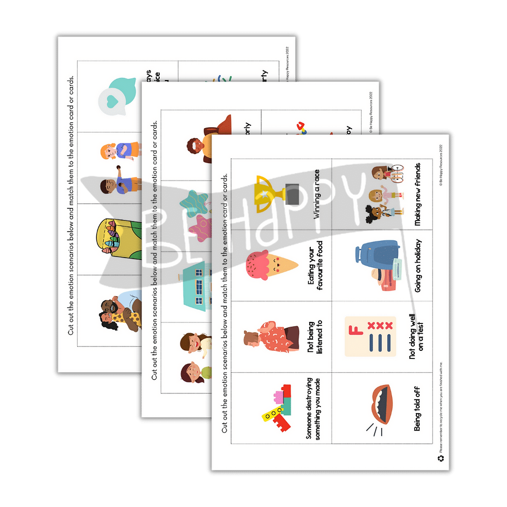Emotion Scenario Cards - Be Happy Resources
