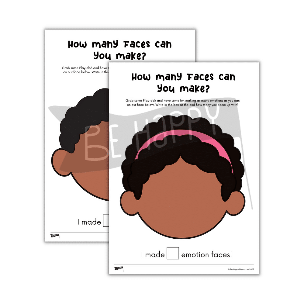 Play-doh Faces - Be Happy Resources