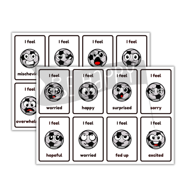 Football Emotion Flashcards - Be Happy Resources