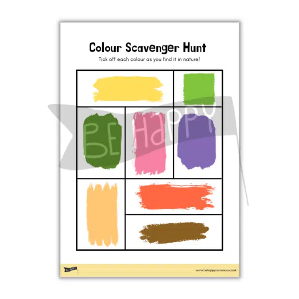 Colour Scavenger Hunt - Be Happy Resources