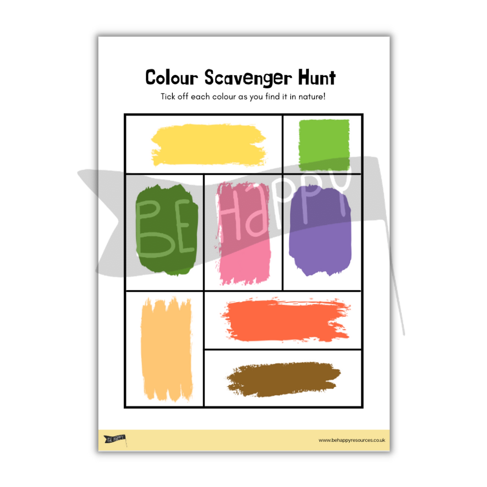 Colour Scavenger Hunt - Be Happy Resources