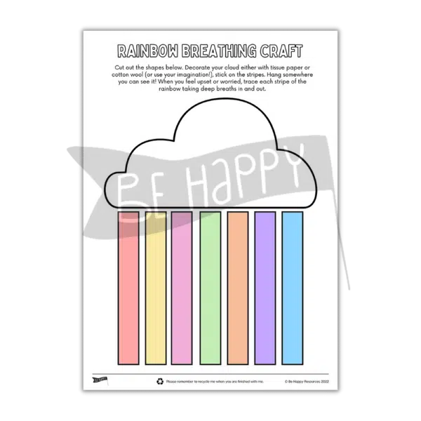 Rainbow Breathing Craft - Be Happy Resources