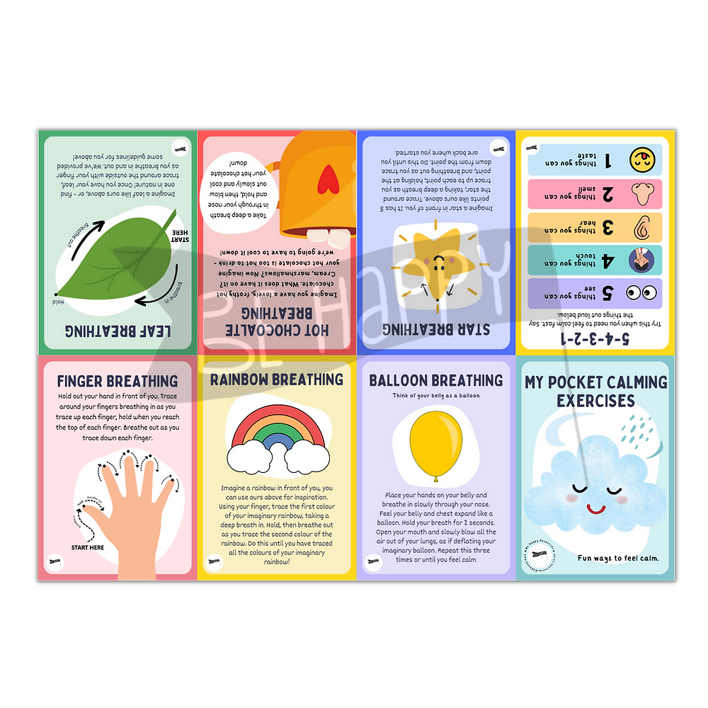 Pocket Calming Exercises - Print and Fold - Be Happy Resources