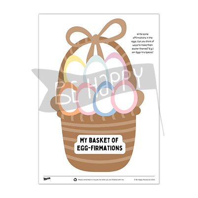 My Basket of Egg-firmations - Be Happy Resources