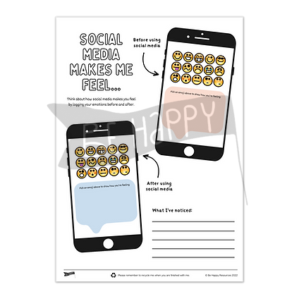 Social Media Makes Me Feel - Be Happy Resources