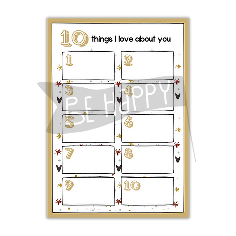 10 Things I Love About You - Be Happy Resources
