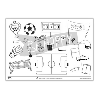 Football Mindful Colouring - Be Happy Resources