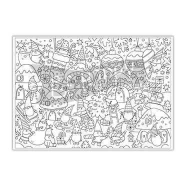 Christmas Mindful Colouring Secret Santa - Be Happy Resources