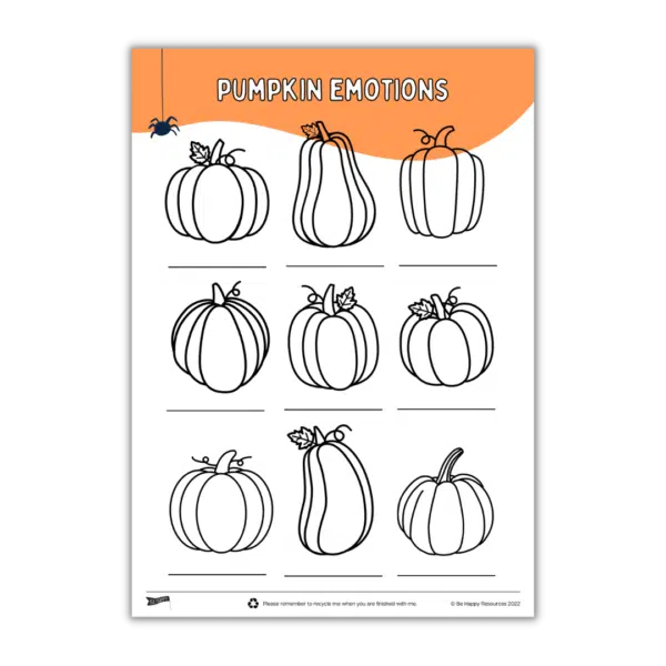 Pumpkin Emotions - Be Happy Resources