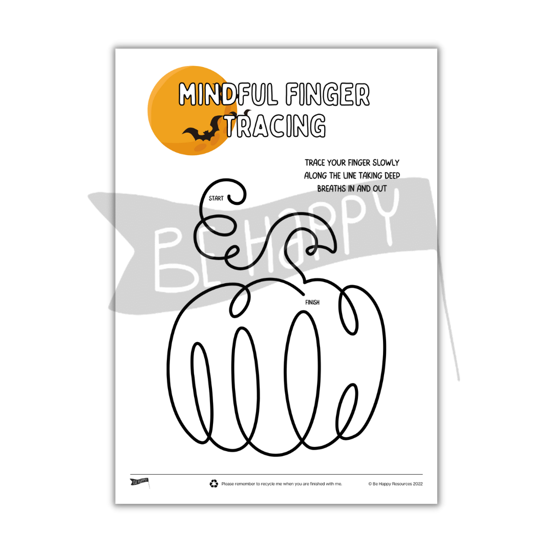 Mindful Finger Tracing - Pumpkin - Be Happy Resources