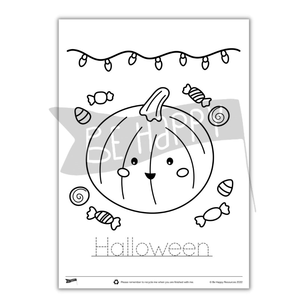 Halloween Tracing - Be Happy Resources