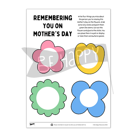 Remembering You on Mother's Day - Be Happy Resources