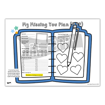 My Missing You Plan - Be Happy Resources