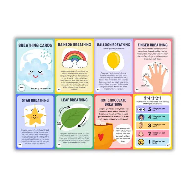 Printable Breathing Cards A7 - Be Happy Resources
