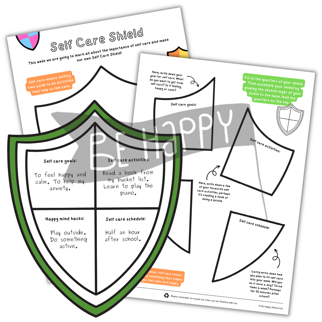 Self Care Shield - Be Happy Resources
