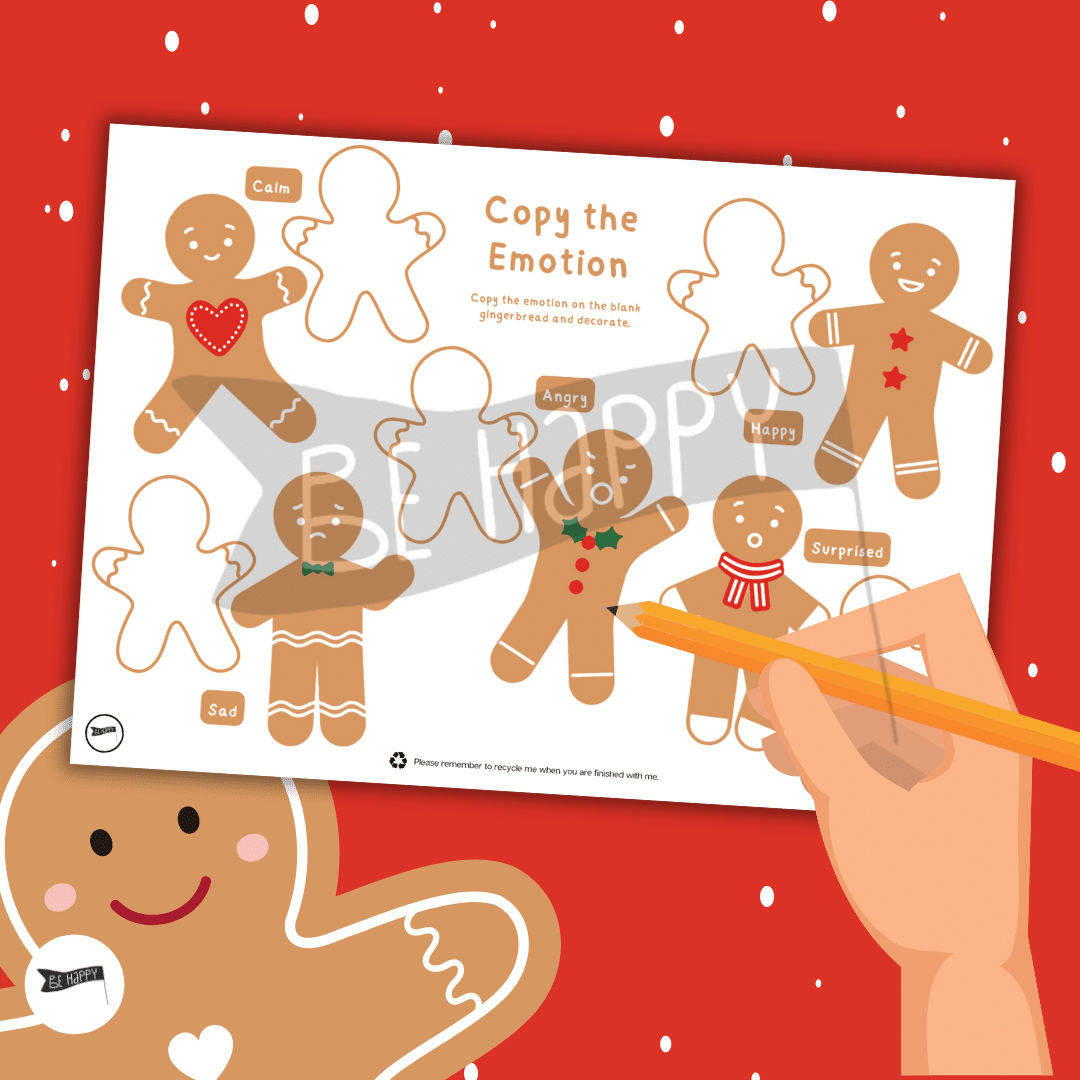 Copy the Gingerbread Emotion - Be Happy Resources