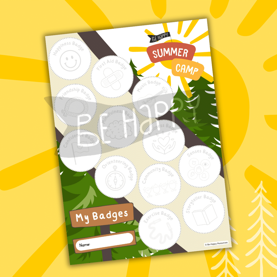 Summer Camp 2024 Badge Sheet - FREE! - Be Happy Resources