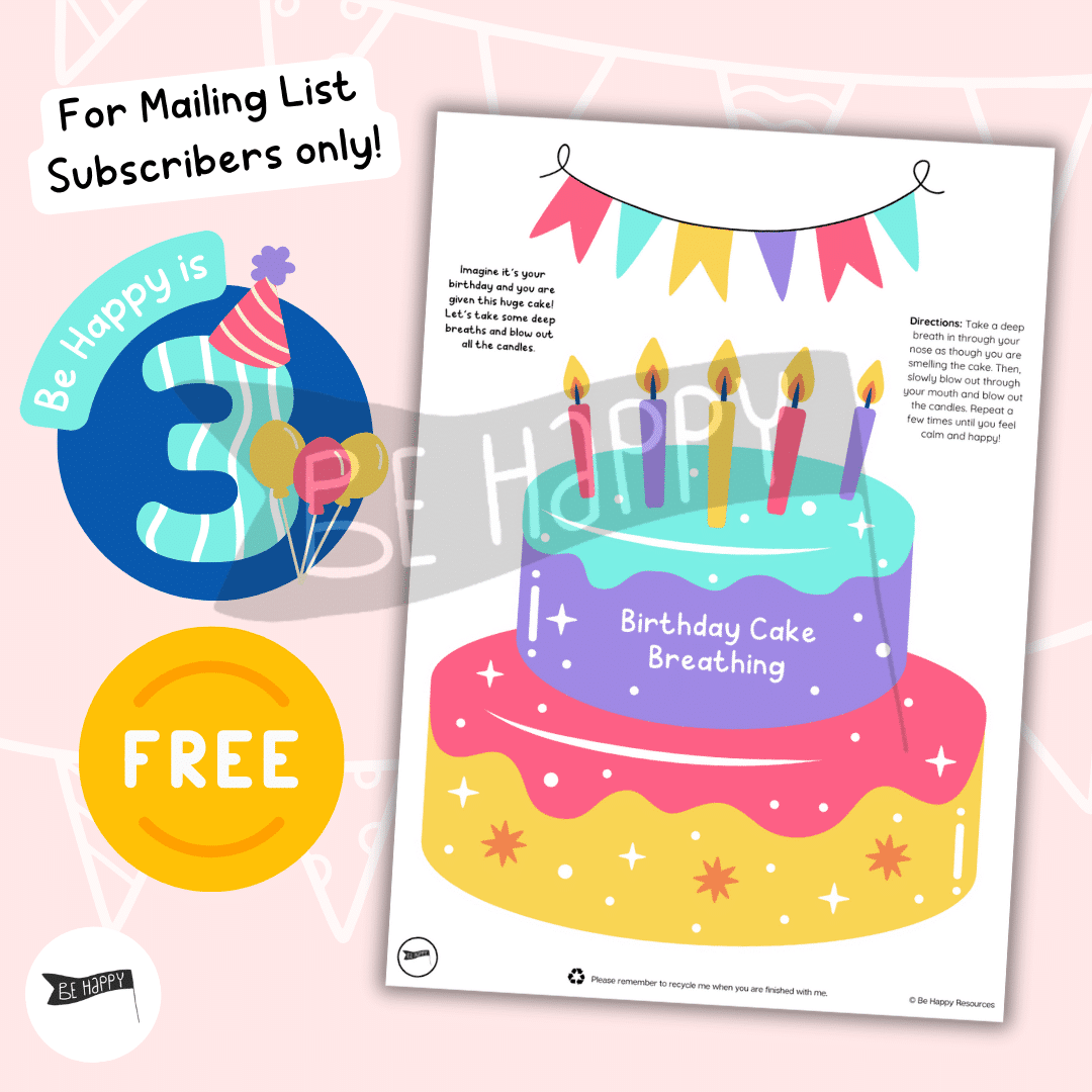 Birthday Cake Breathing - FREE For Mailing List Subscribers! - Be Happy ...