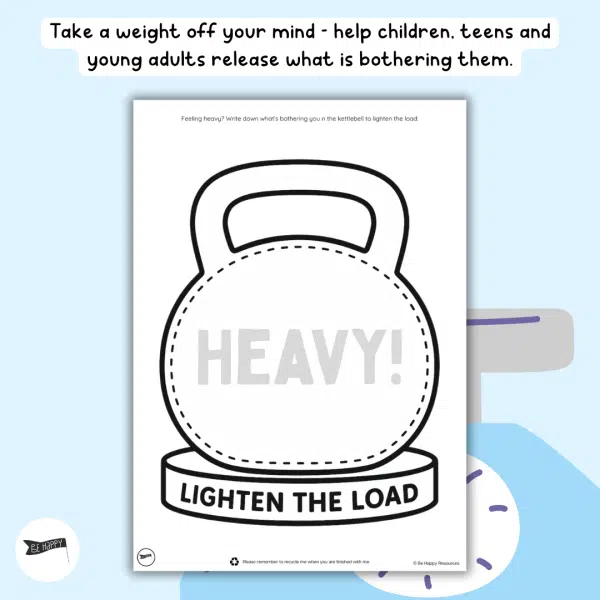 Lighten the Load: A Printable Worksheet to Help Release Emotional ...