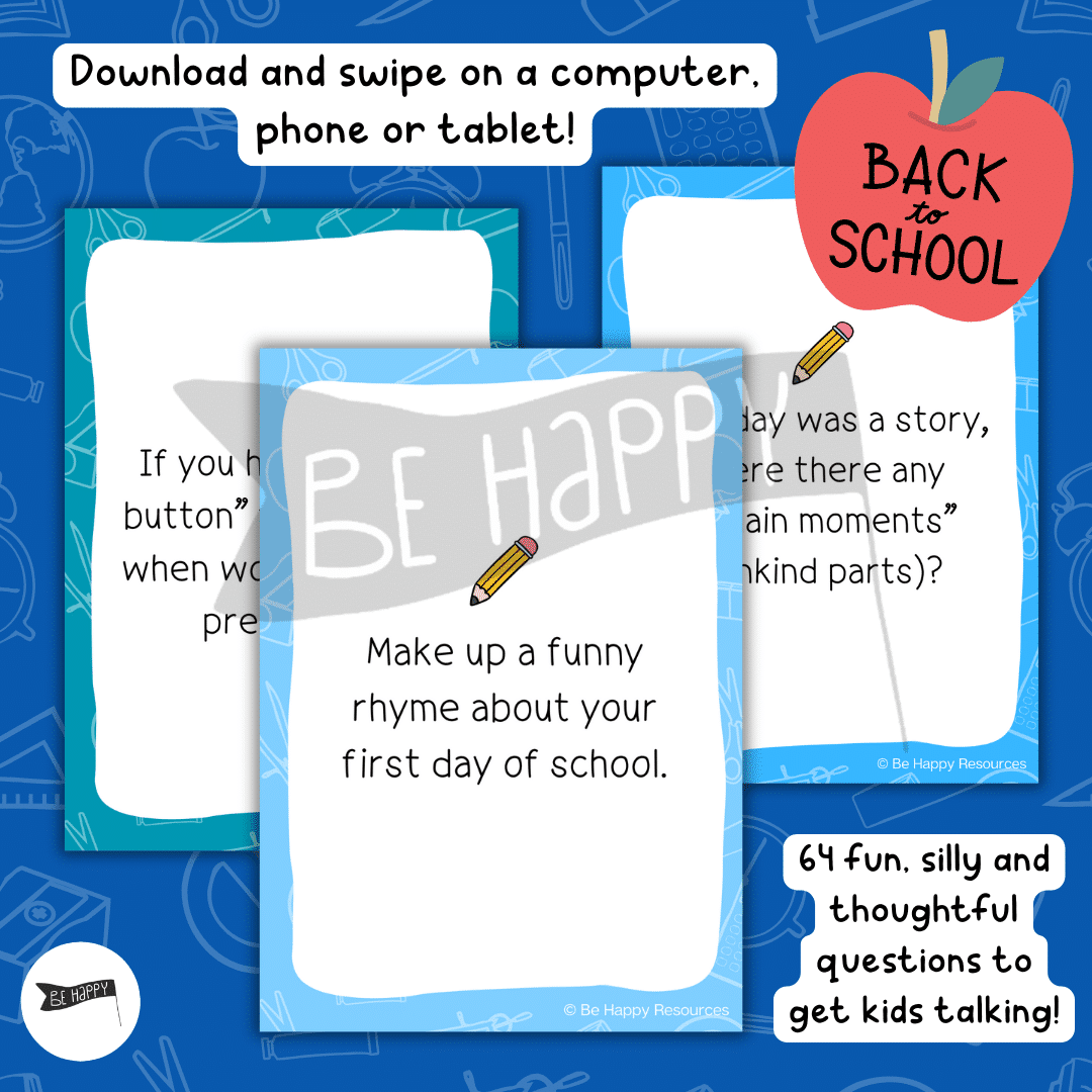 Back to School Conversation Starters for Kids - 64 Swipeable Question ...