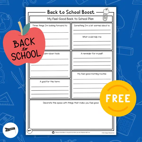 Back to School Prep Sheet - My Feel Good Back to School Plan - FREE ...