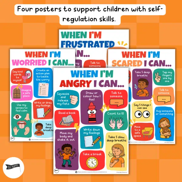 Emotional Regulation Poster Pack - Four Self-Regulation Posters - Angry ...
