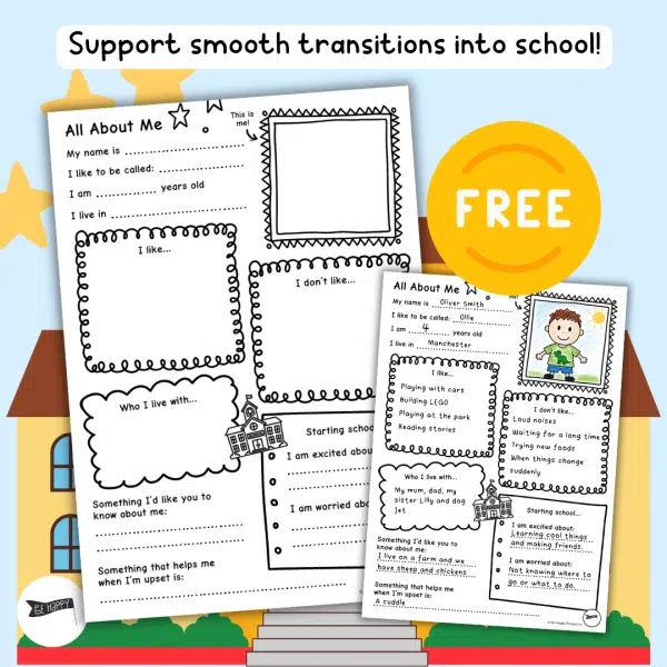 All About Me - Informative One Page Starting School Printable - FREE ...